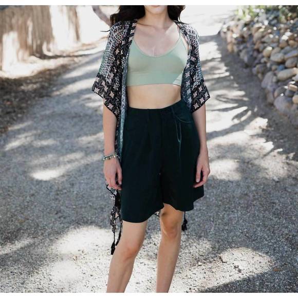 LETO | Sweaters | New Leto Misty Mixed Floral Print Kimono In Sage ...